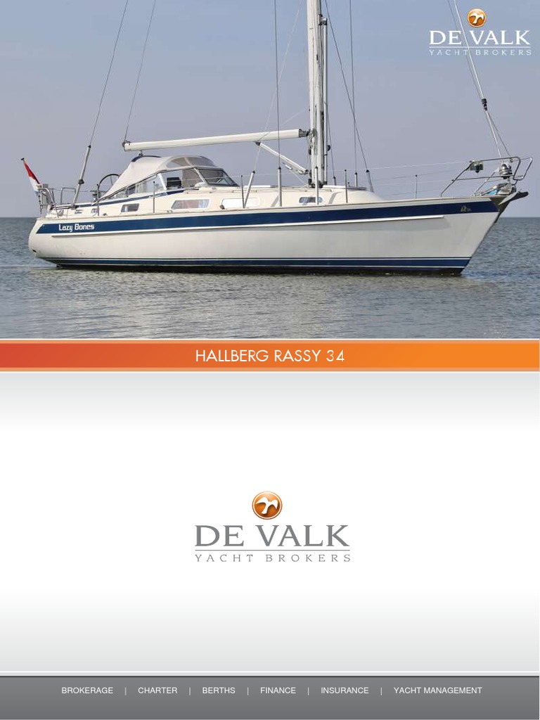DE VALK YACHTBROKERS HALLBERG RASSY 34 (32453) Full | PDF | Hull ...