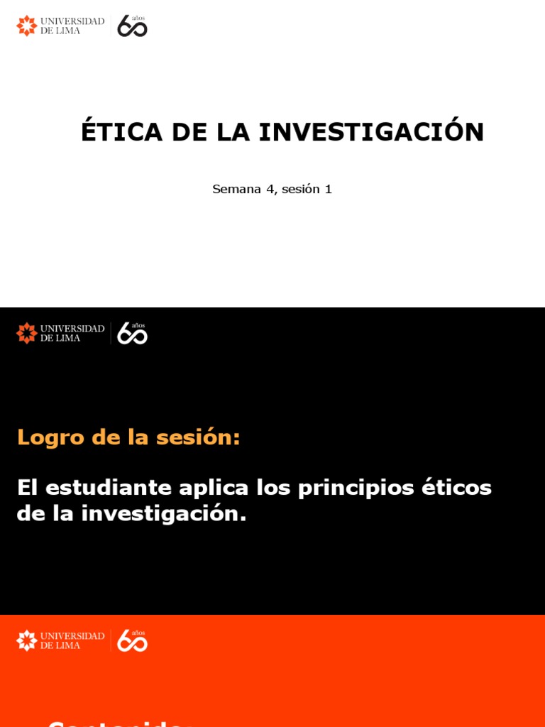 METODOLOGÍA Semana 4 - Sesión 1 y Sesión 2 - Ética de La Investigación y Normas APA Citas y ...