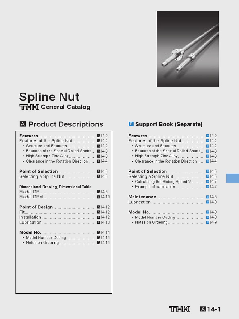 14 Spline Nut | PDF | Wear | Strength Of Materials