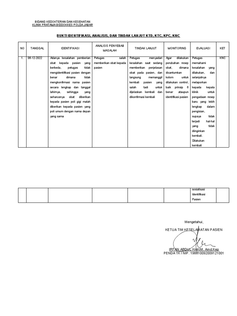 Bukti Analisis, RTL, KTD, KTC DLL | PDF