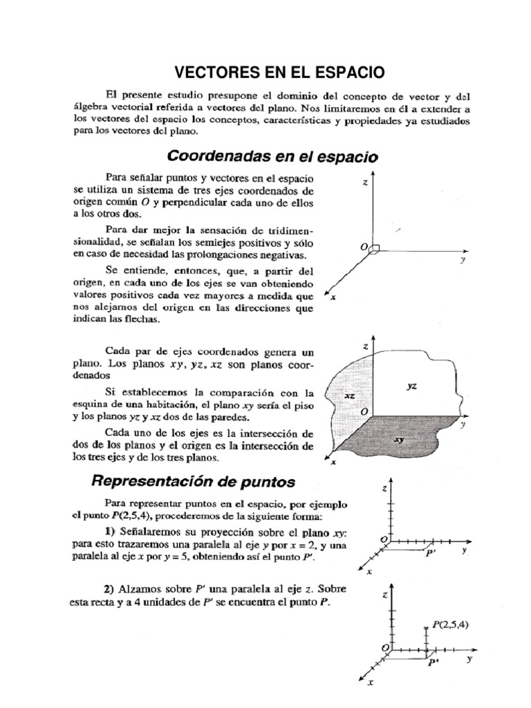 Guía - VECTORES EN EL ESPACIO | PDF | Vector Euclidiano | Física