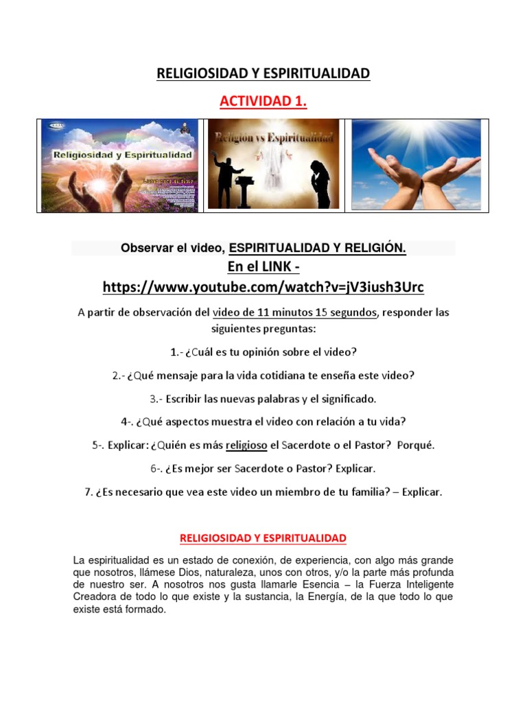 Religiosidad y Espiritualidad: Claves y Diferencias | PDF | Amor | Vida