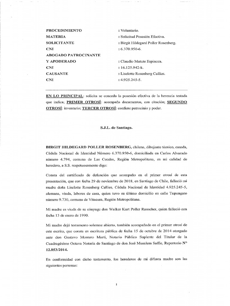 Modelo Posesion Efectiva Testada | PDF