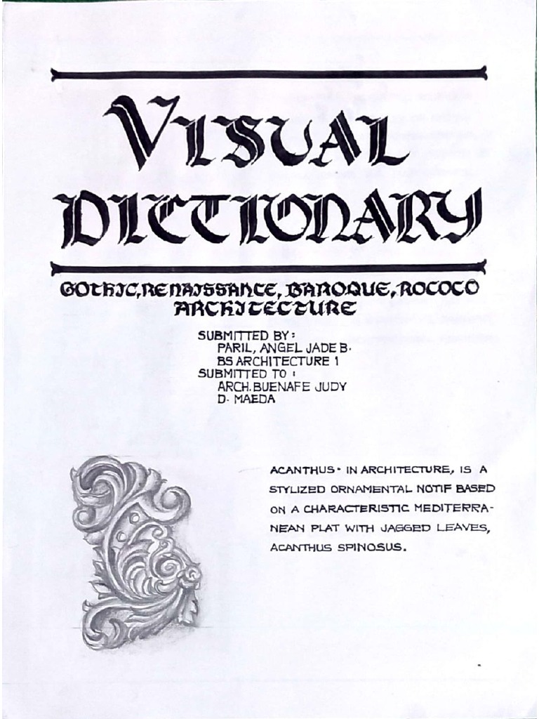 History of Architecture-Visual Dictionary | PDF
