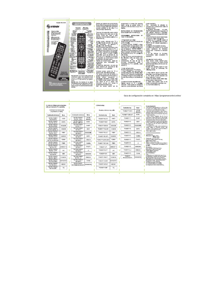 Manual Steren RM 1000 | PDF