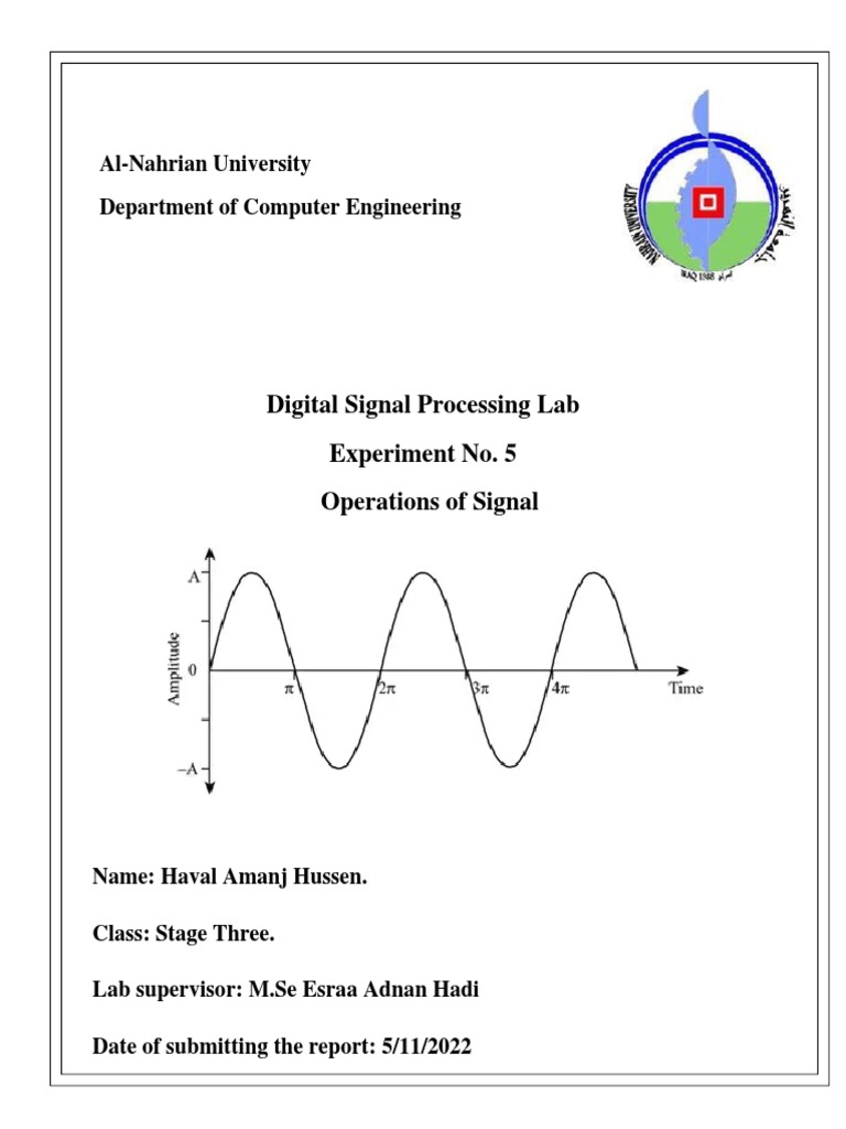 DSP EXP. 5 Solution | PDF | Discrete Time And Continuous Time | Amplifier