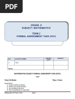 Worksheet 6 Numeric and Geometric Patterns Grade 9 Maths | PDF ...
