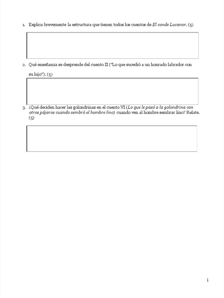 Lectura El Conde Lucanor | PDF