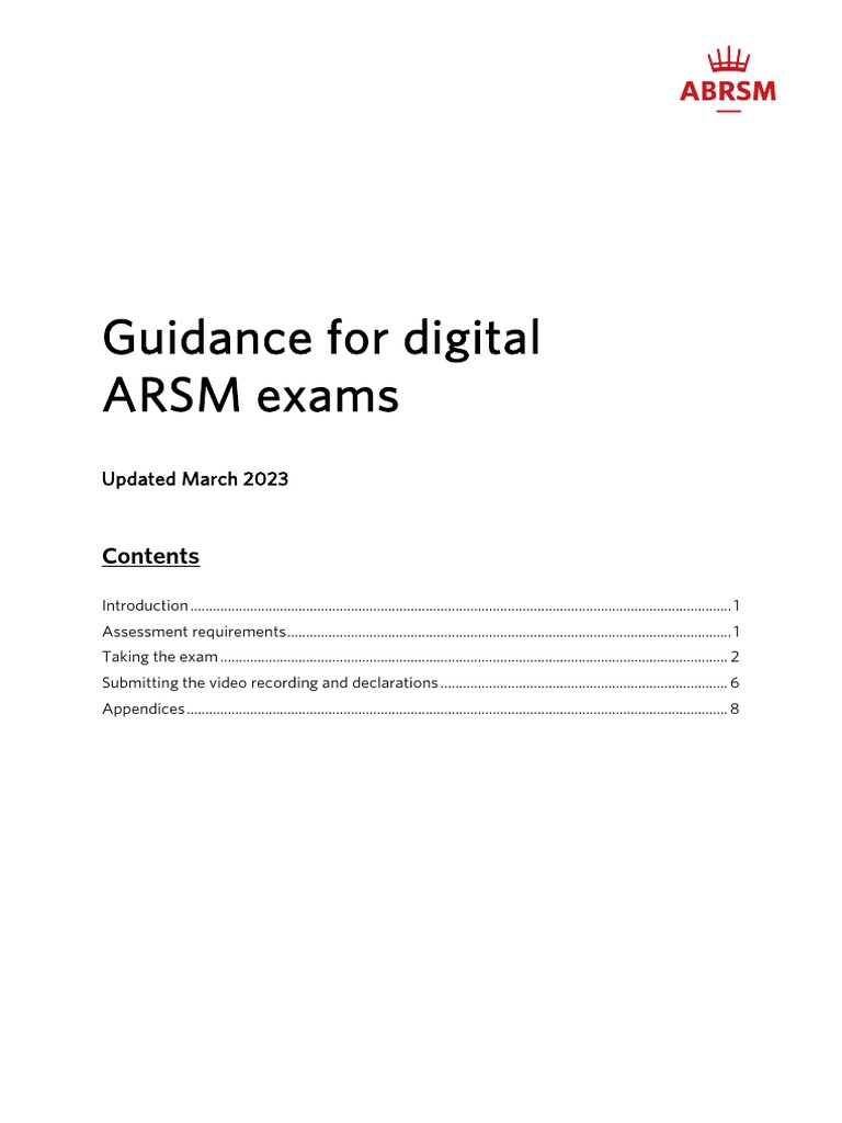 Guidance For Digital Arsm Exams | PDF | Data Compression | Video