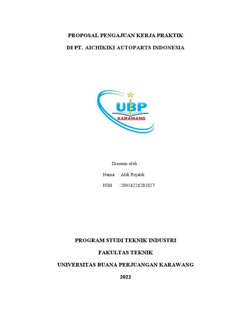 Proposal KP Aldi Rejaldi | PDF | Bisnis