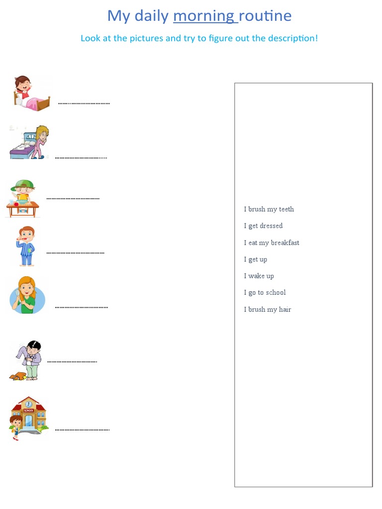 Kids' Daily Routine Guide | PDF | Meal | Cuisine
