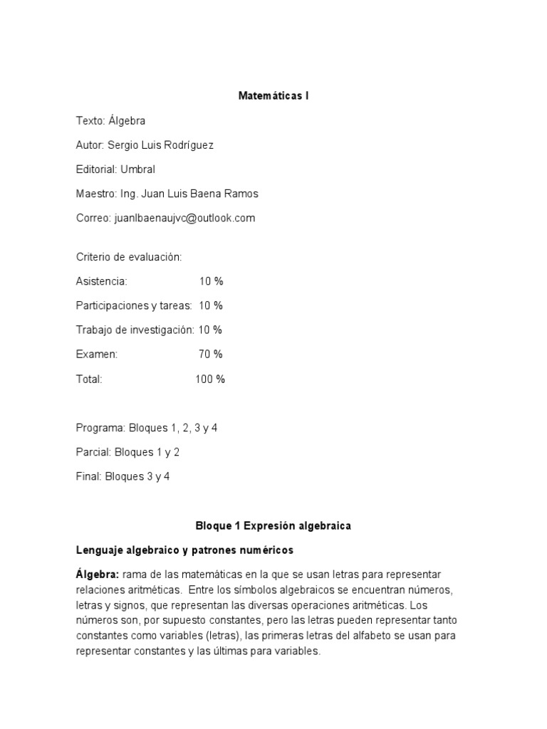 Apuntes de Matemáticas I Prepa | PDF | Multiplicación | Factorización