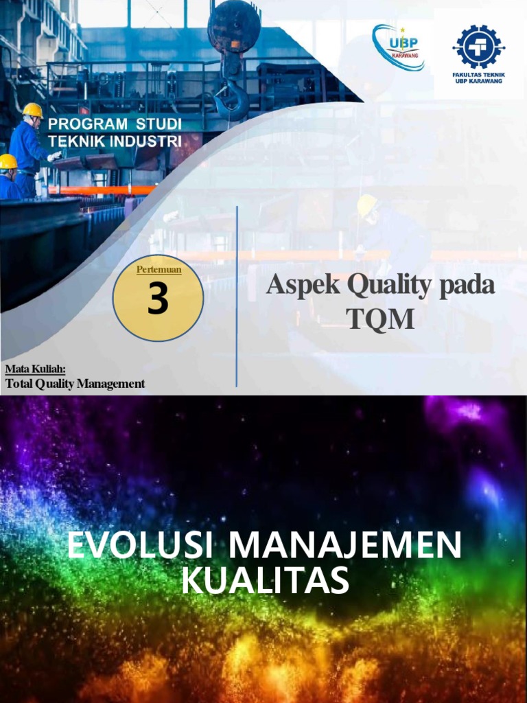 Pertemuan 3 TQM - Aspek Quality Pada TQM | PDF