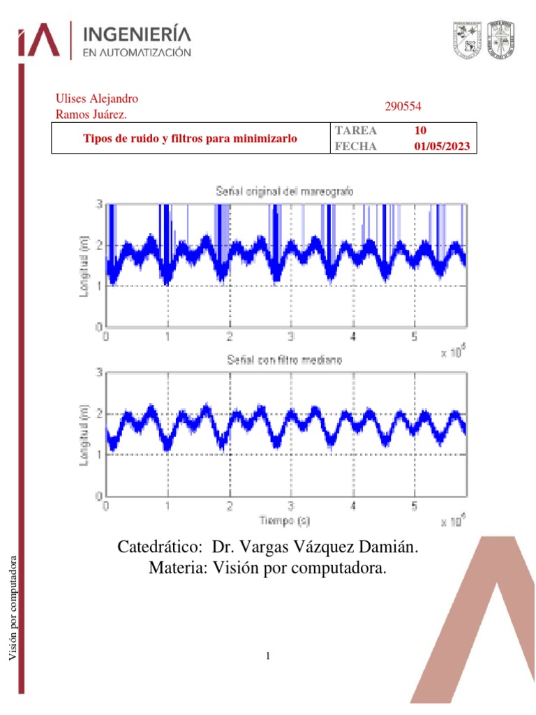 Filtros para Reducir Ruido en Imágenes | PDF | Visión por computador ...