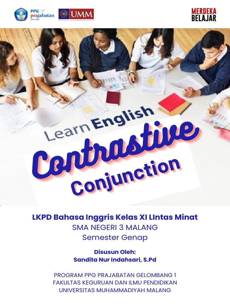 LKPD Contrastive Conjunction XI Lintas Minat Semester Genap | PDF