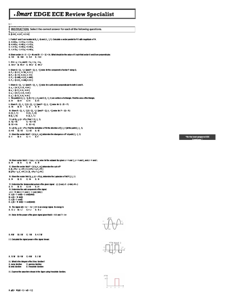 ECE Mathematical Methods OCT 2022 ECE Board Exam | PDF | Damping ...