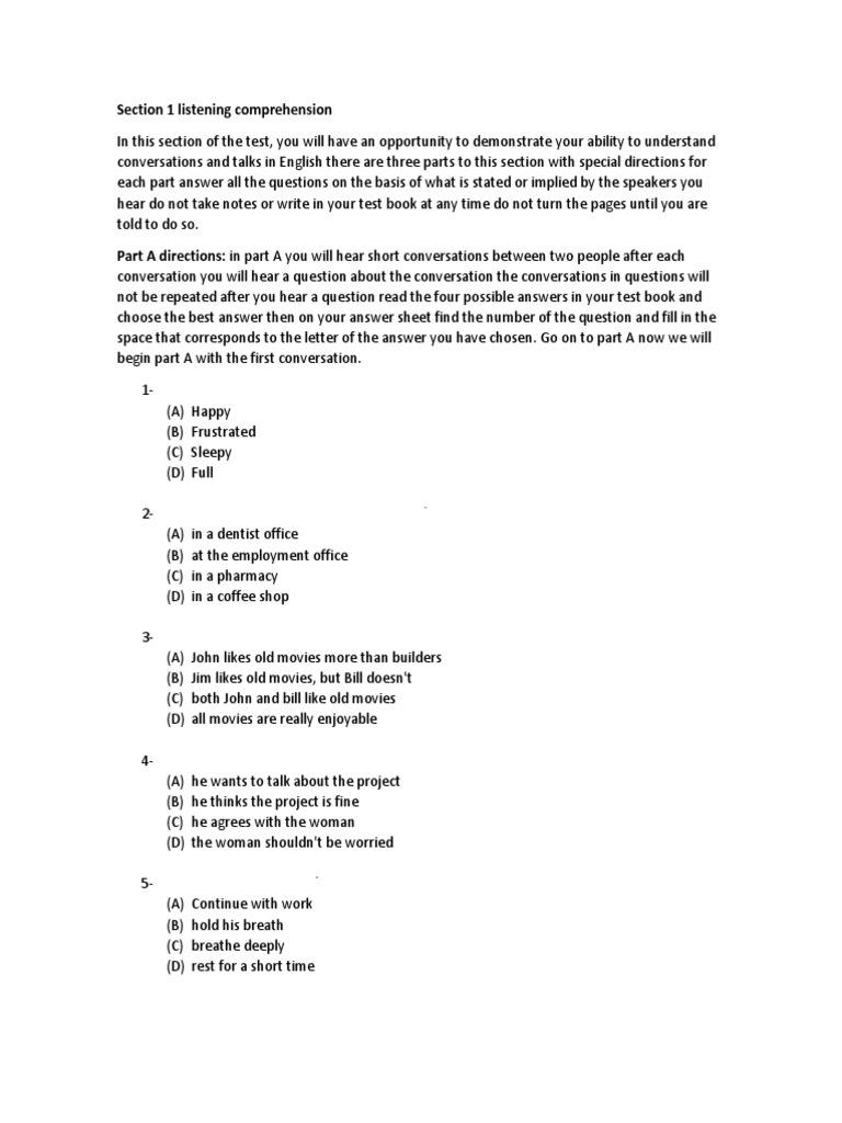 Test 48 ListeningToefl full practice.READY | PDF | Lightning