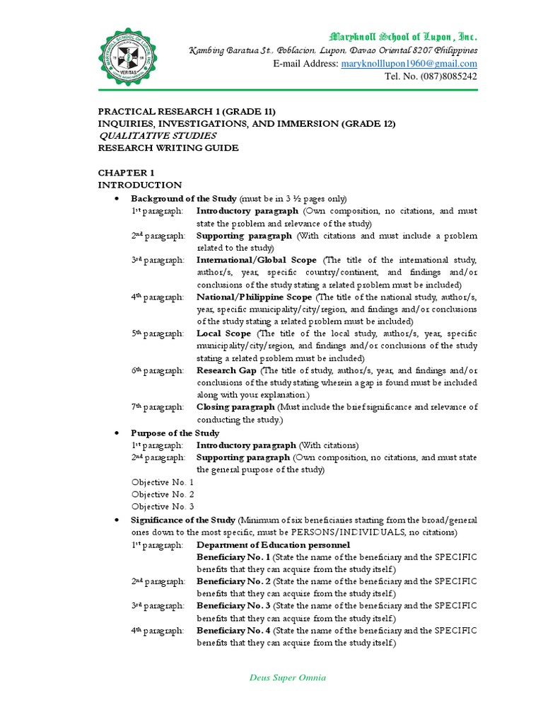 PR1 and III Qualitative Studies Research Writing Guide | PDF | Sampling (Statistics) | Theory