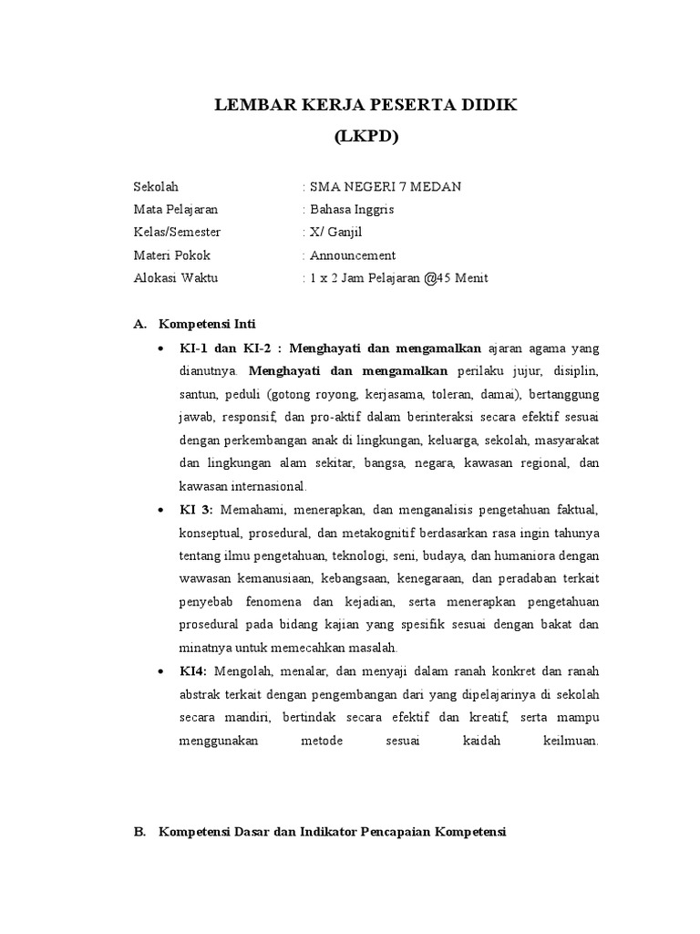 Lembar Kerja Peserta Didik Lkpd Pdf