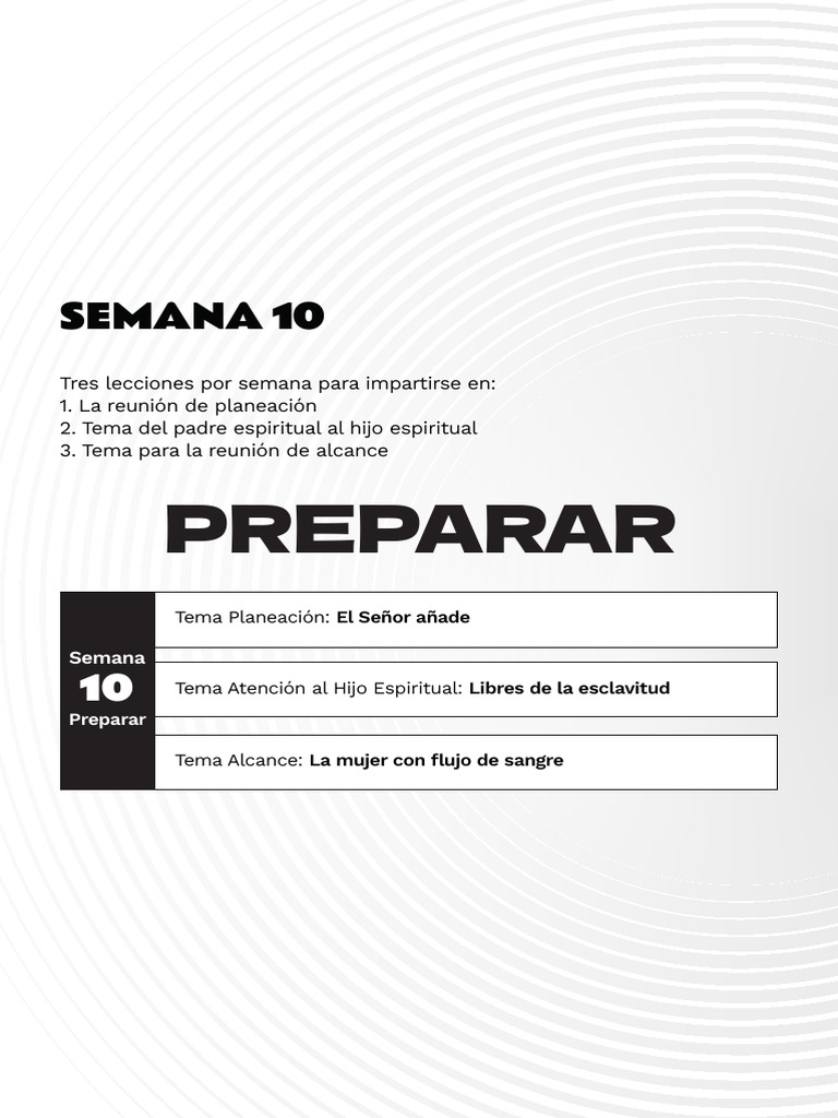 Temas Sem 10 - PREPARAR | PDF | Libro del éxodo | Moisés