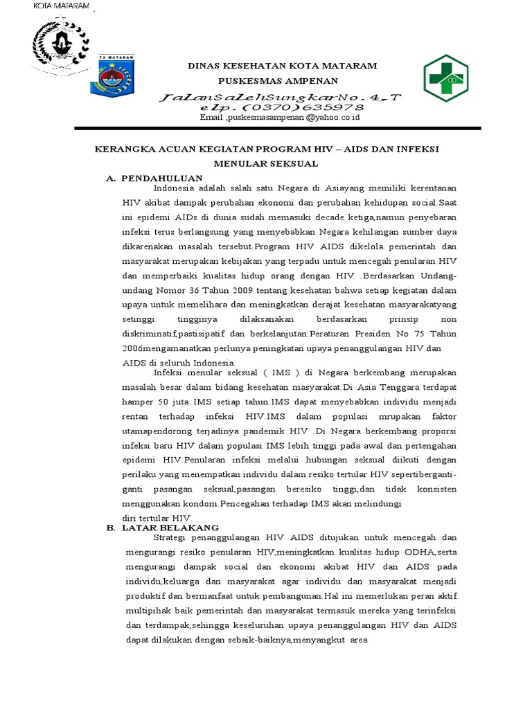 Program HIV/AIDS dan IMS Ampenan | PDF