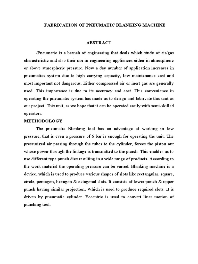 Blanking Machine | PDF | Mechanical Engineering | Industrial Processes