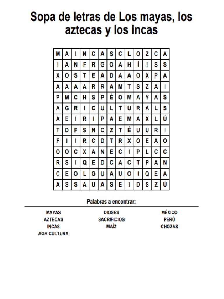 Los Incas, Mayas y Aztecas | PDF