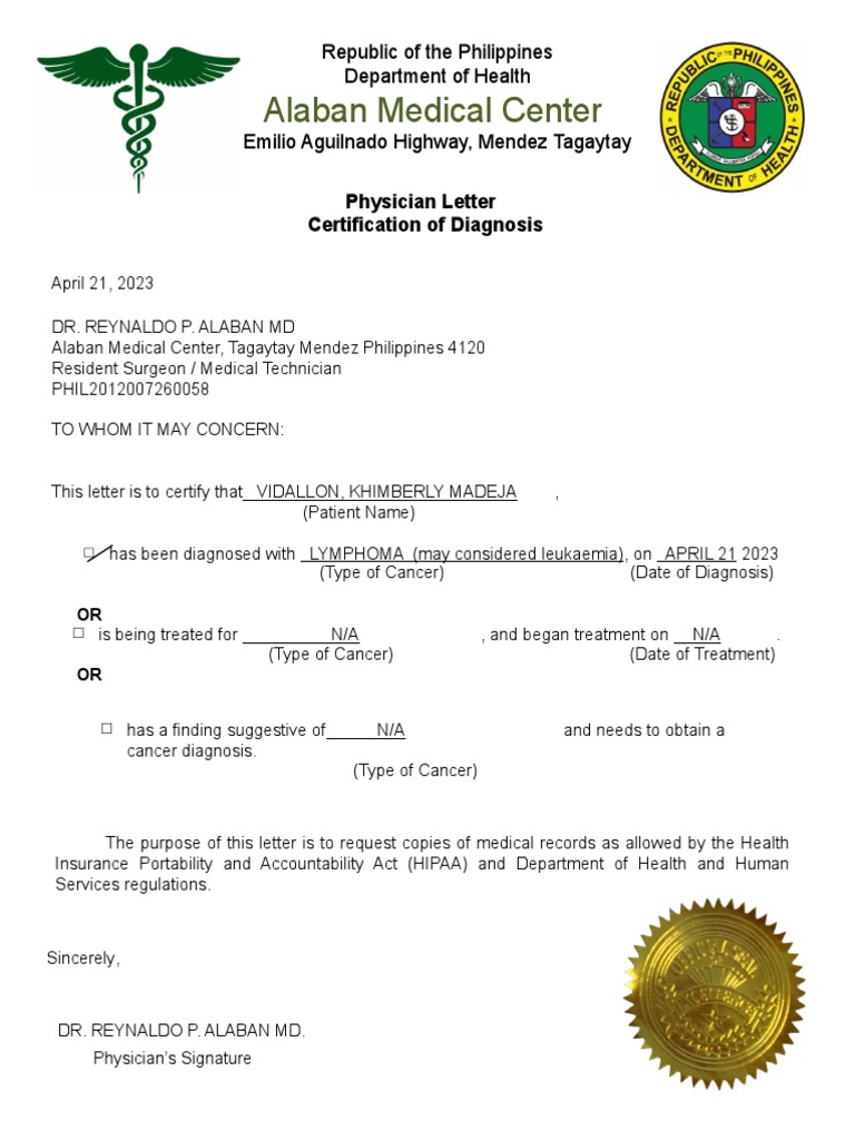 Physician Letter | PDF