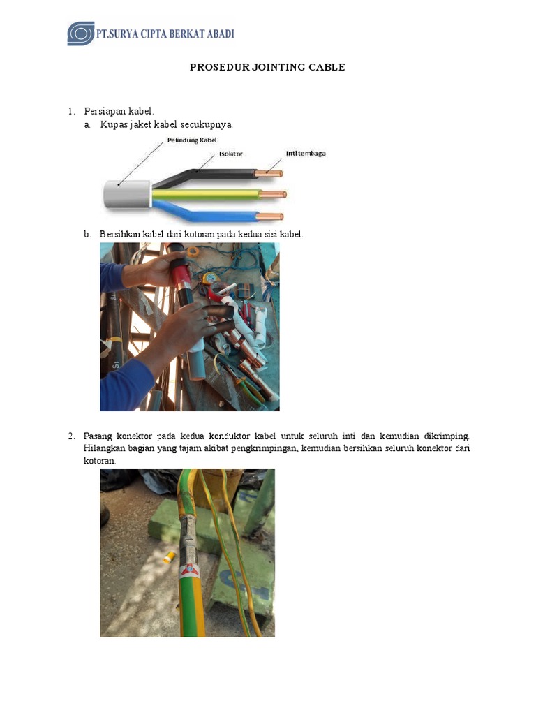 Prosedur Jointing Kabel | PDF