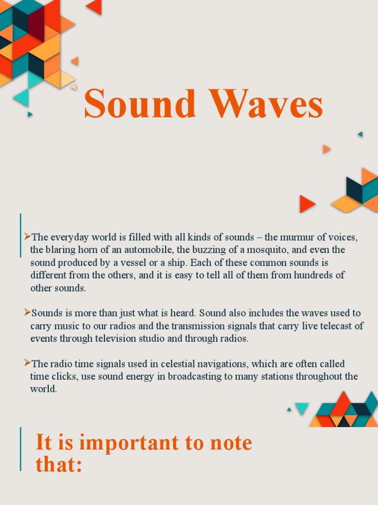 Lesson 4 - Sound Wave | PDF | Sound | Ear