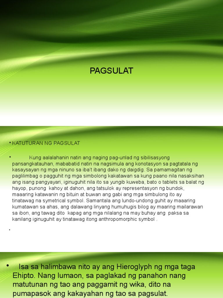 PAGSULAT (1) | PDF