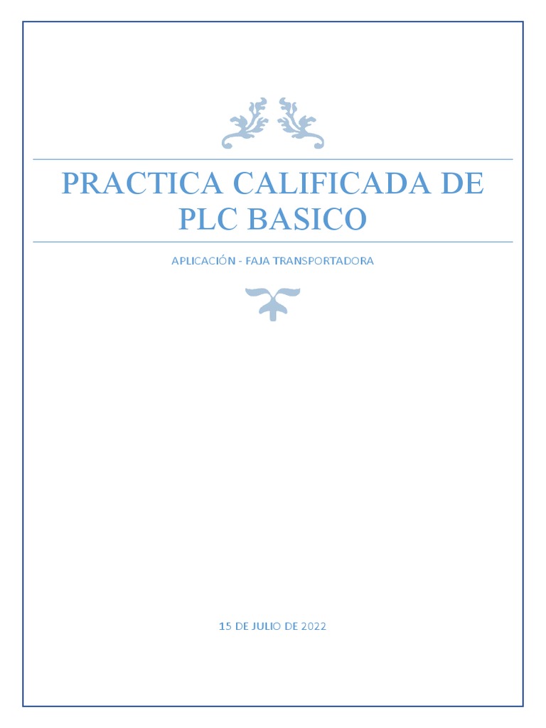 Practica Calificada de PLC Basico | PDF