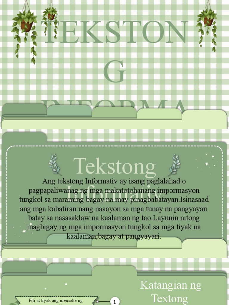 Tekstong Informativ | PDF