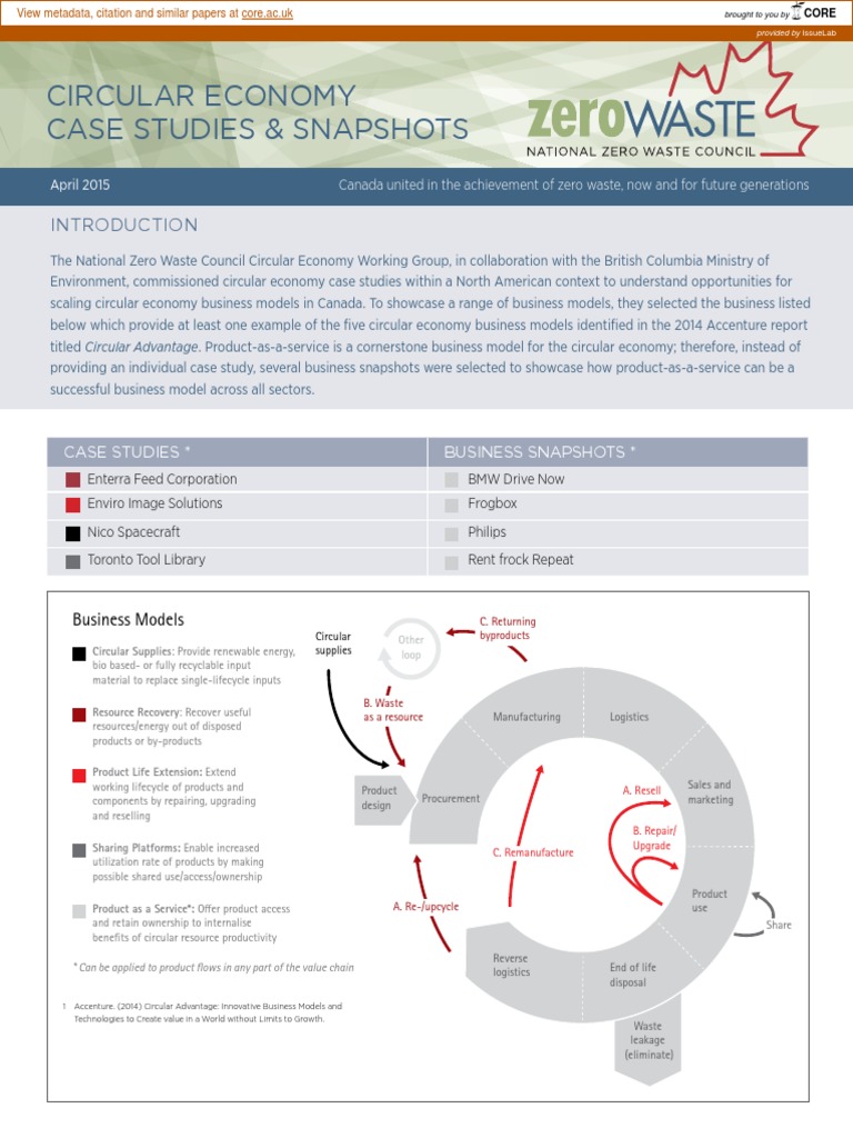 Study Case Circular Economy 1 | PDF | Sustainability | Innovation