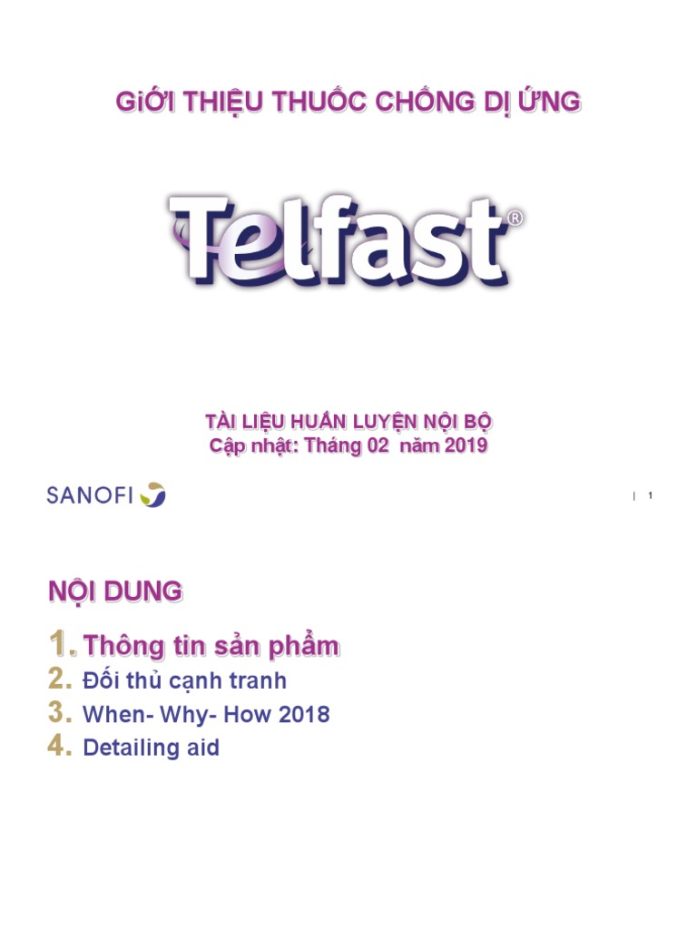 Telfast - Thong Tin San Pham | PDF