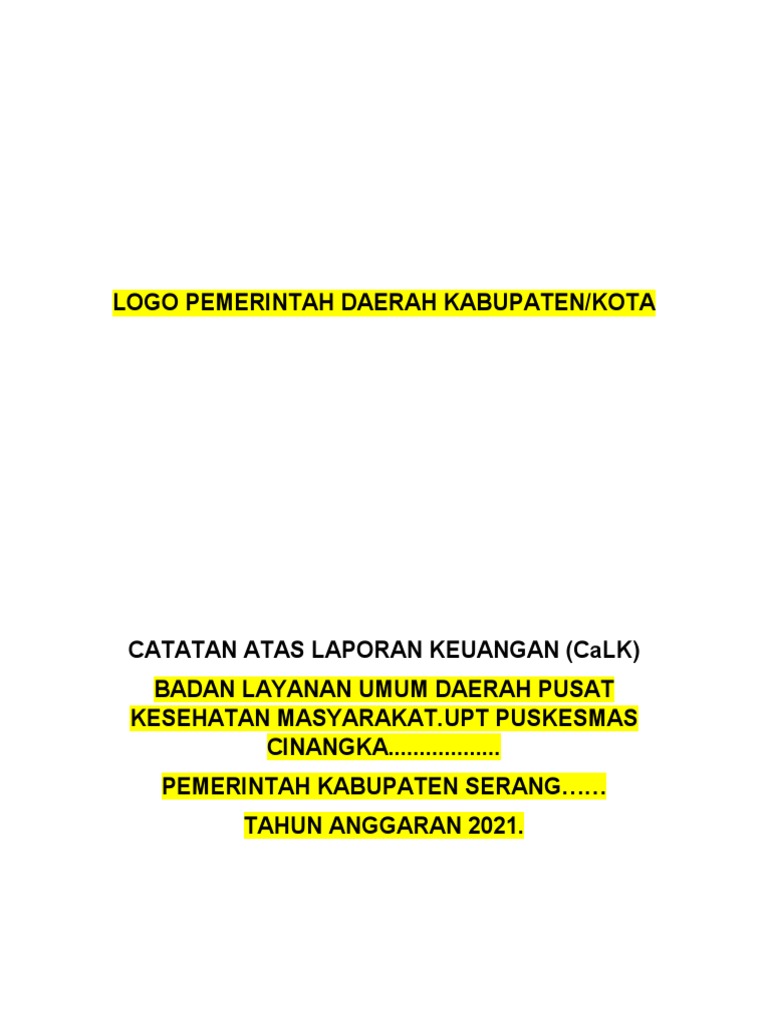 Format CaLK BLUD 2020 (1) | PDF