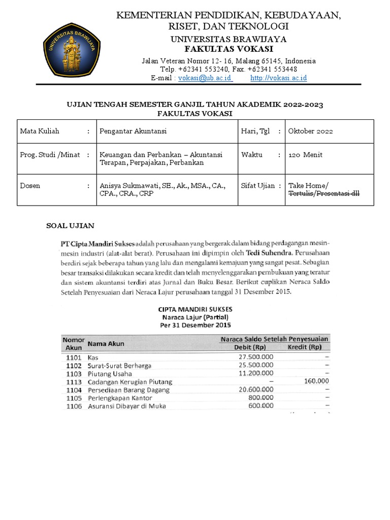 Soal UTS PA-Icha | PDF