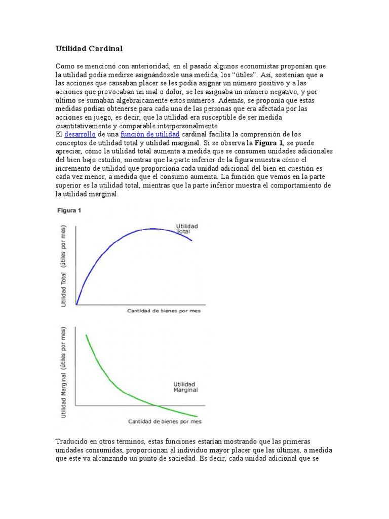 Teoría de la Utilidad: Cardinal y Ordinal | PDF | Utilidad | Utilidad ...
