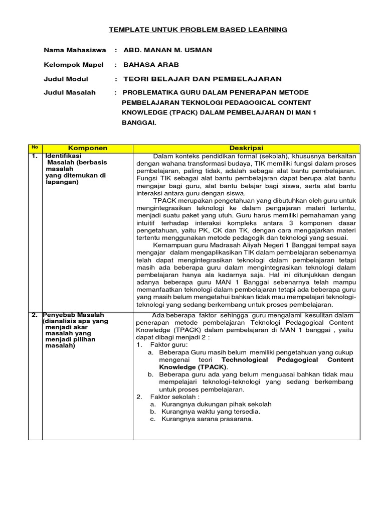 TUGAS ANALISIS MATERI (PBL) Modul 9 | PDF | Karier & Perkembangan