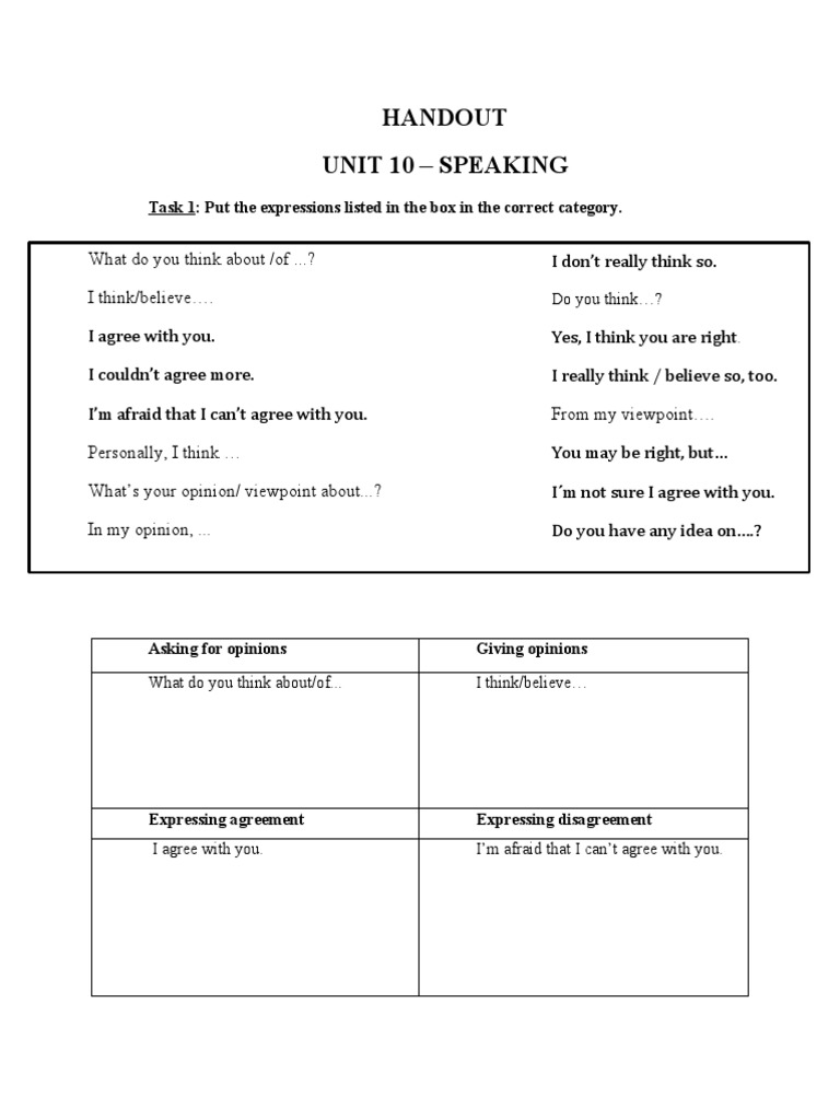 Handout Speaking | Download Free PDF | Zoo