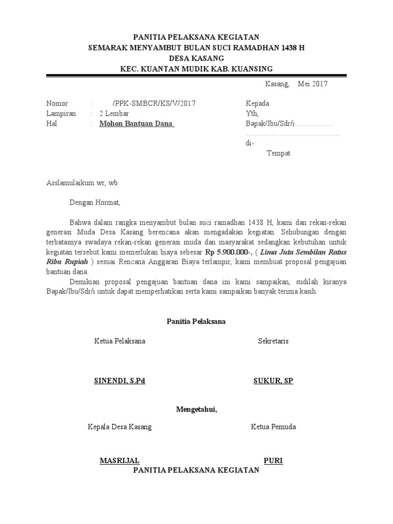 Kegiatan Ramadhan Muda Mudi Kasang | PDF