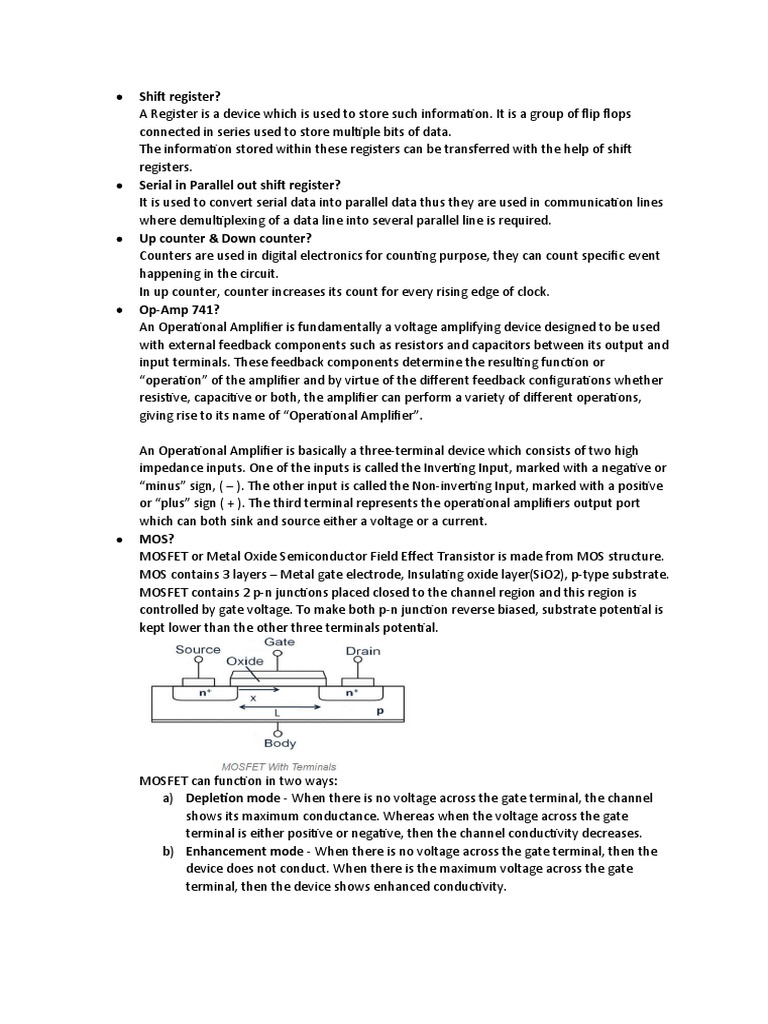 Vlsi Notes | PDF | Field Effect Transistor | Mosfet Vlsi Notes | PDF | Field Effect Transistor | Mosfet