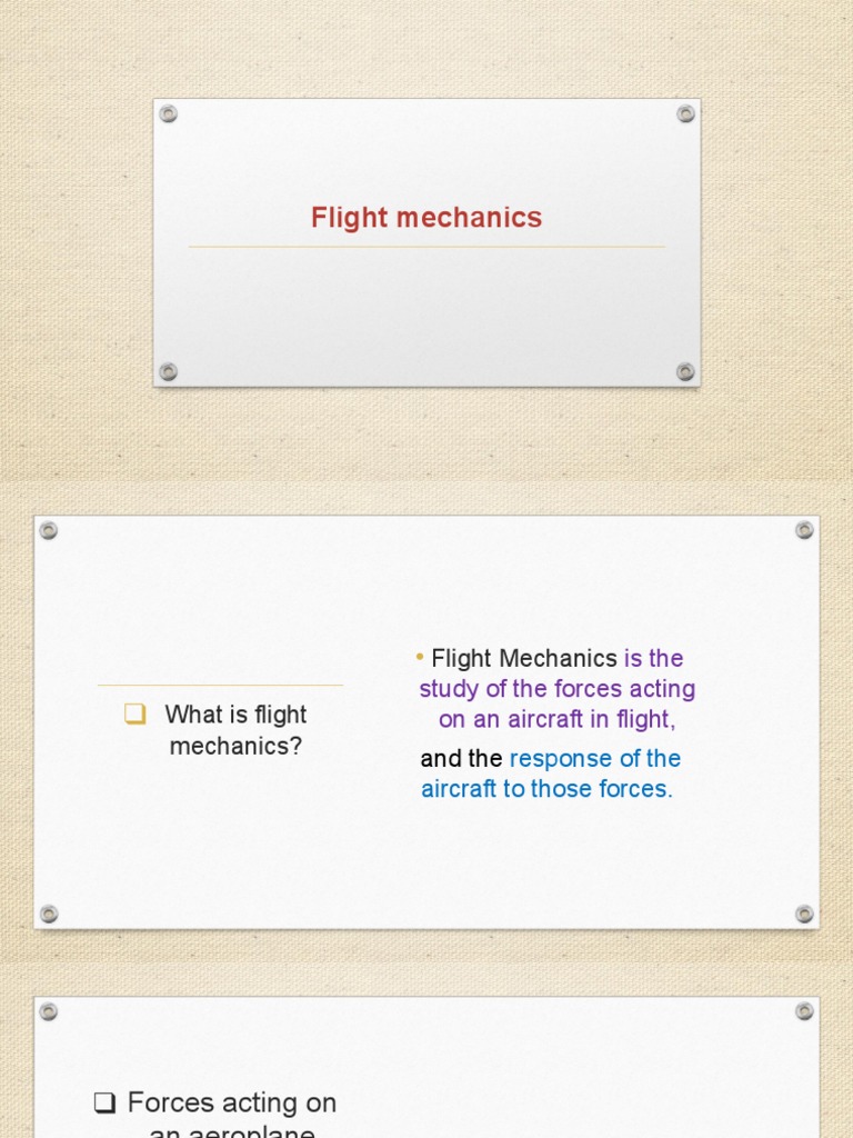 Flight Mechanics 1 | PDF | Flight | Thrust
