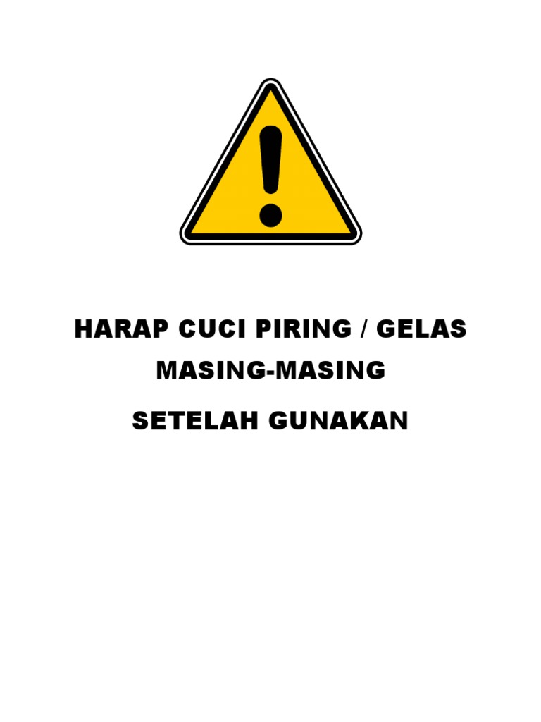 Harap Cuci Piring | PDF