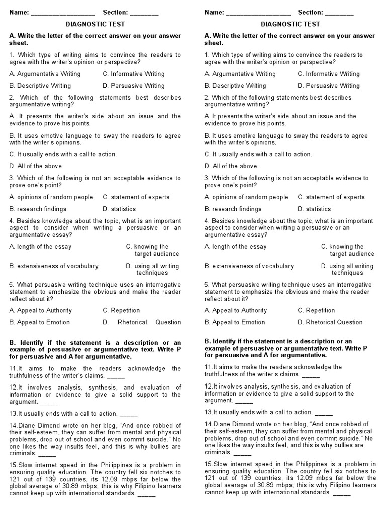Diagnostic PDF