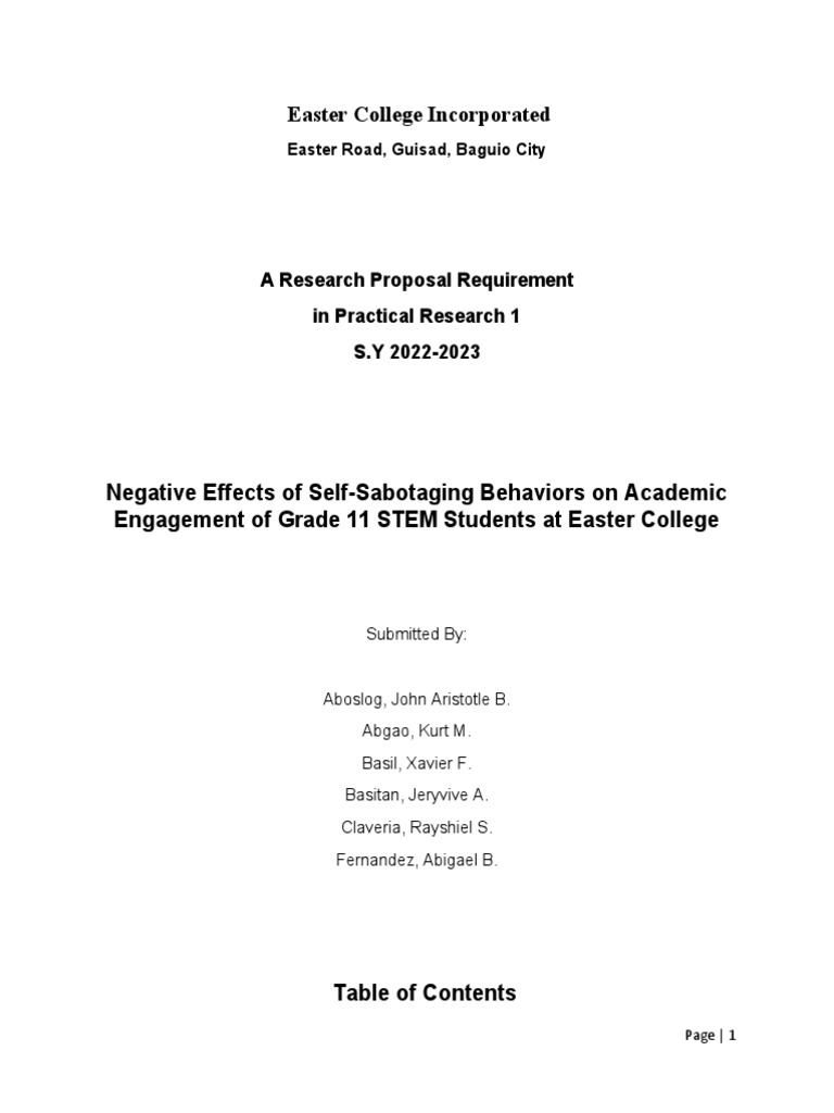 Practical Research Final | PDF | Methodology | Behavior