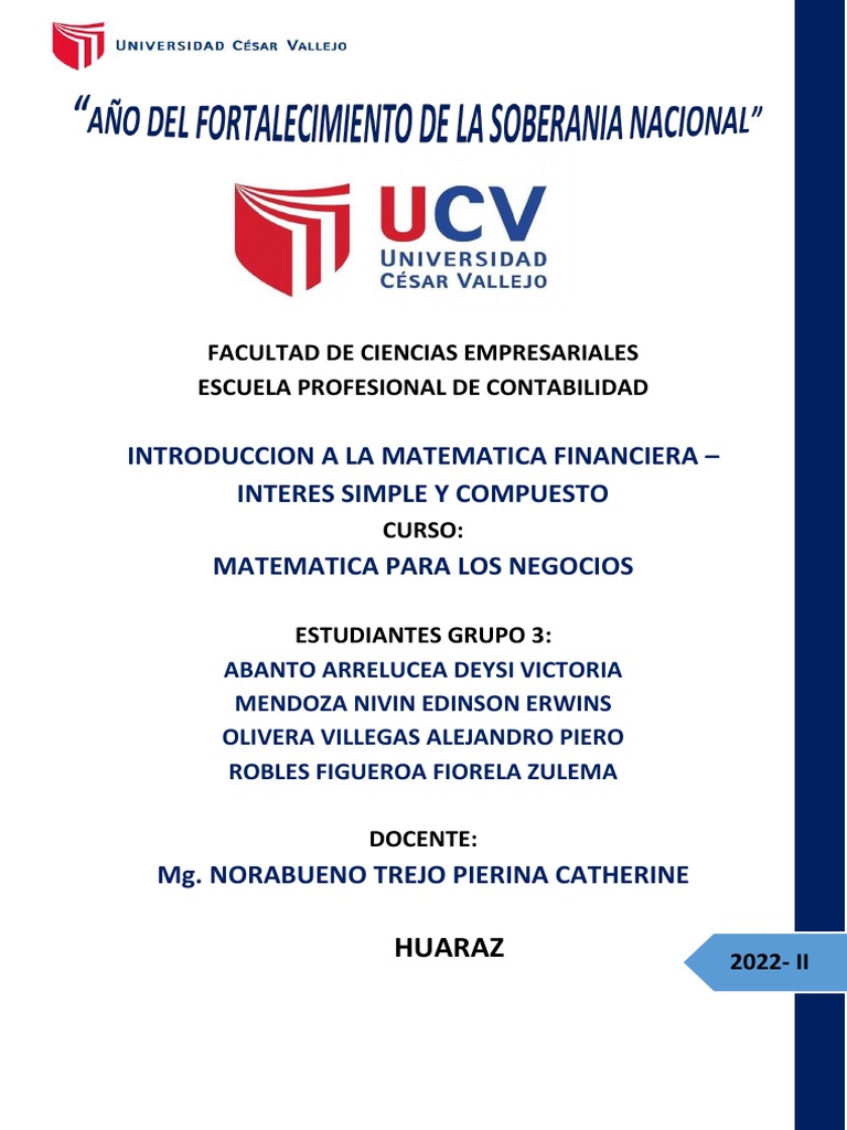 Interés Simple vs Compuesto en Finanzas | PDF | Derecho
