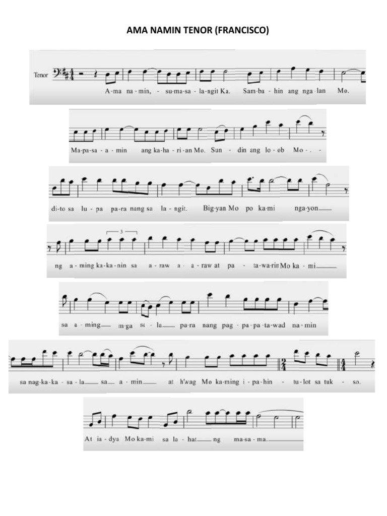 Ama Namin Tenor | PDF