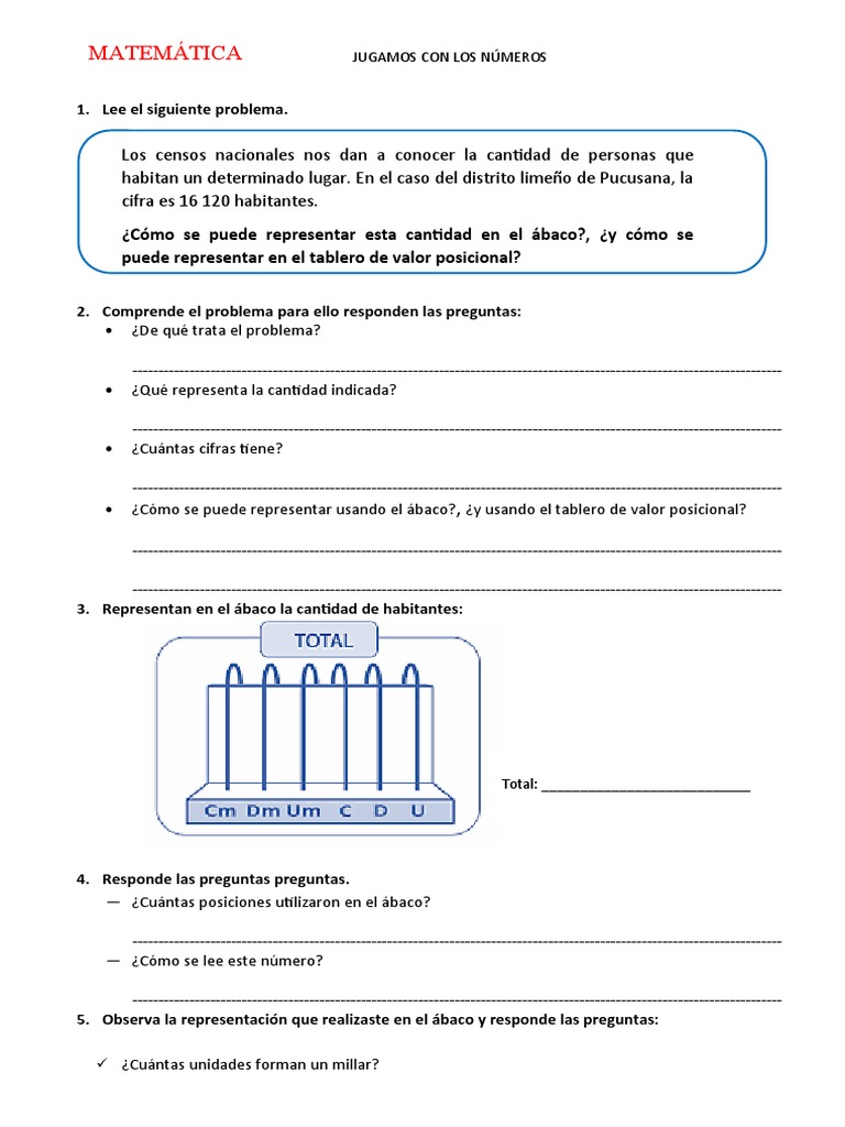 D2 A1 FICHA MAT. Jugamos Con Los Números. | PDF | Lexicología | Vocabulario D2 A1 FICHA MAT. Jugamos Con Los Números. | PDF | Lexicología | Vocabulario