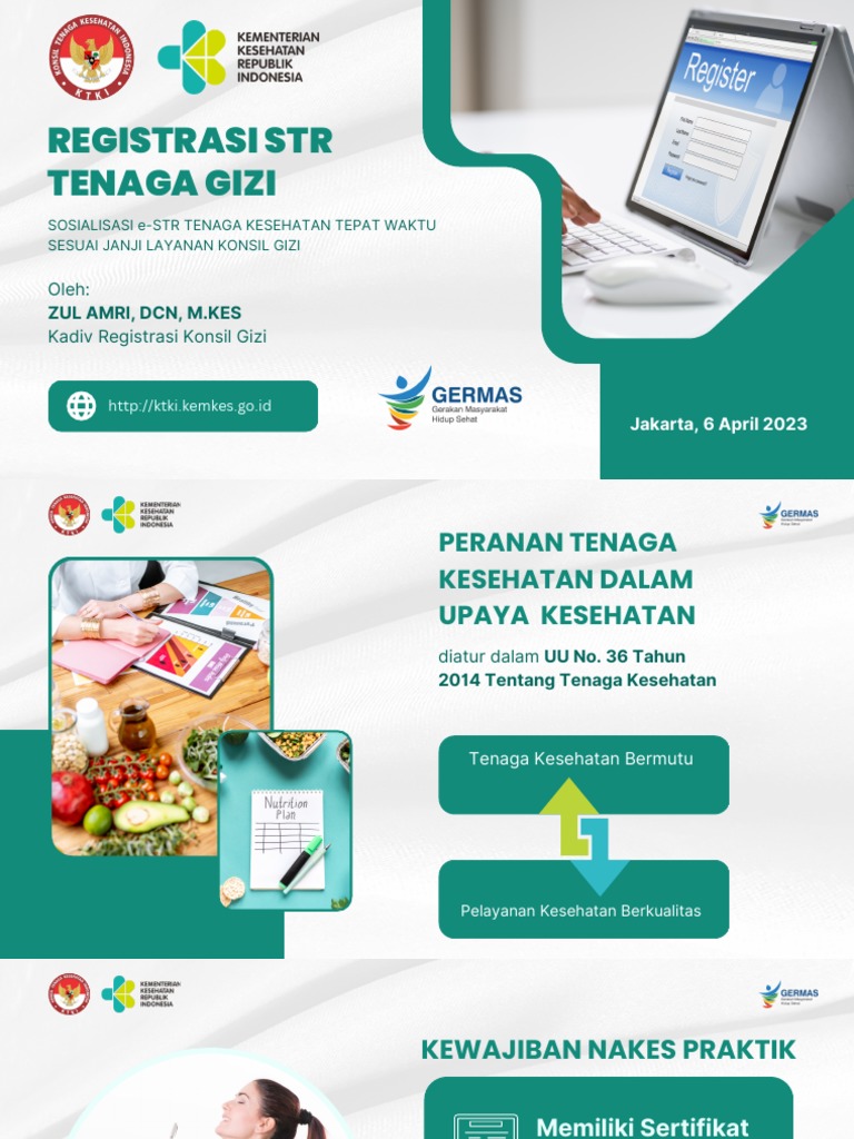 Sosialisasi E-Str Gizi-Revisi | PDF